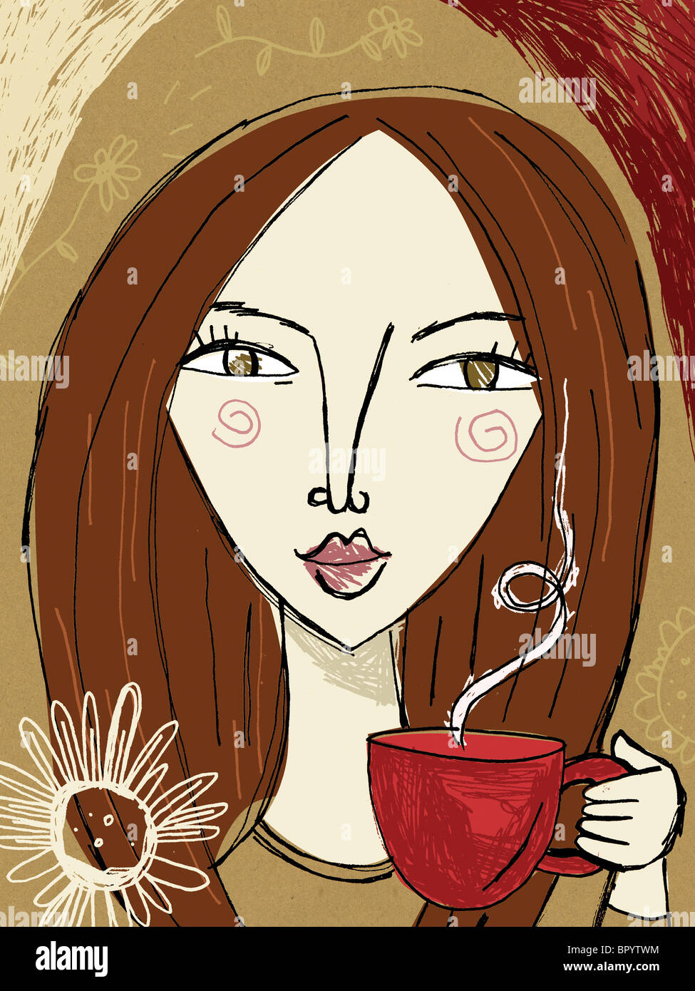 Red steam face cartoon hi-res stock photography and images - Alamy