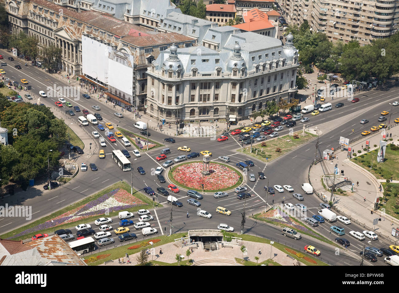 Aerial photograph of the modern city of Bucharest in Romania Stock ...
