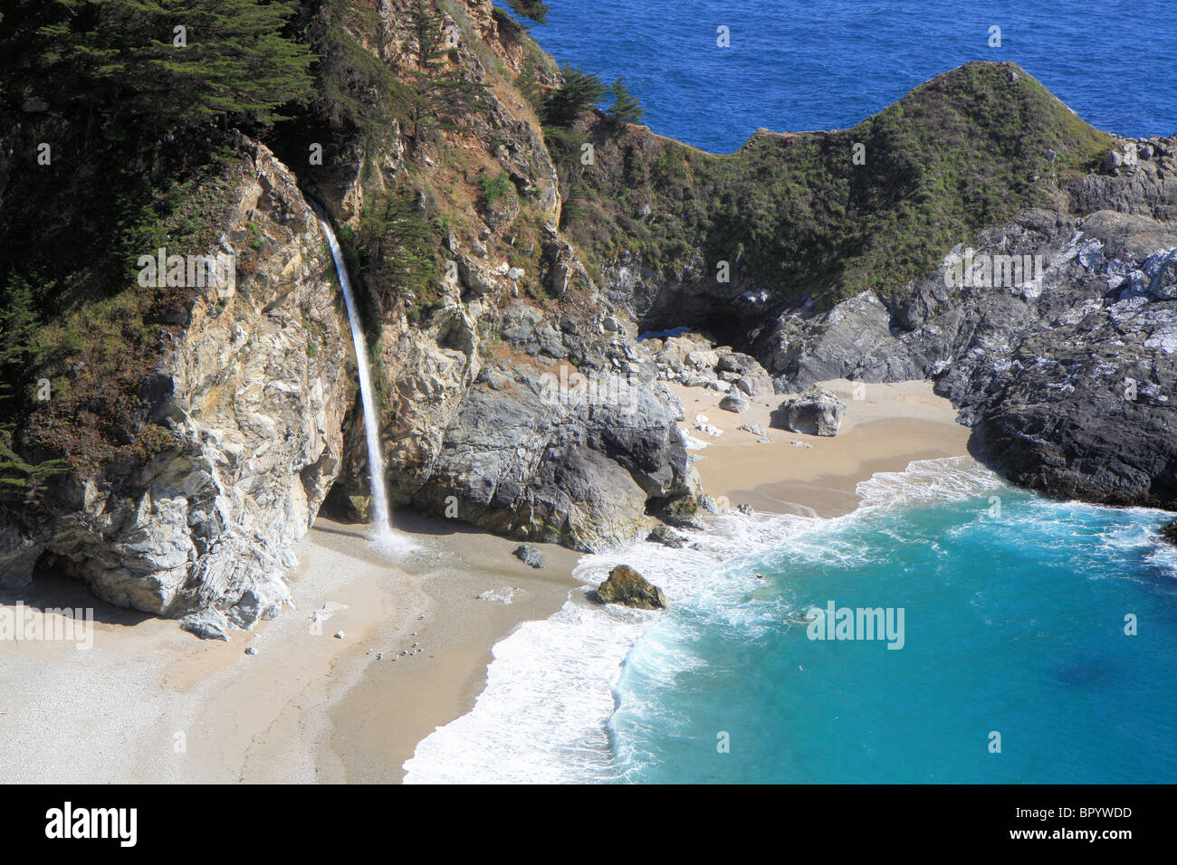 McWay Cove waterfall, California, USA Stock Photo - Alamy