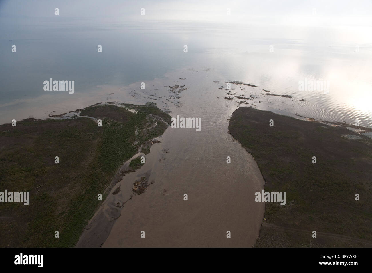 Aerial photograph of the northern basin of the sea of Galilee Stock ...