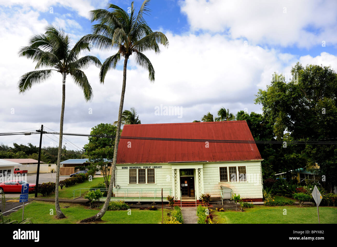 Bond Memorial Public Library. Kapa'au, Big Island, Hawaii USA Stock ...