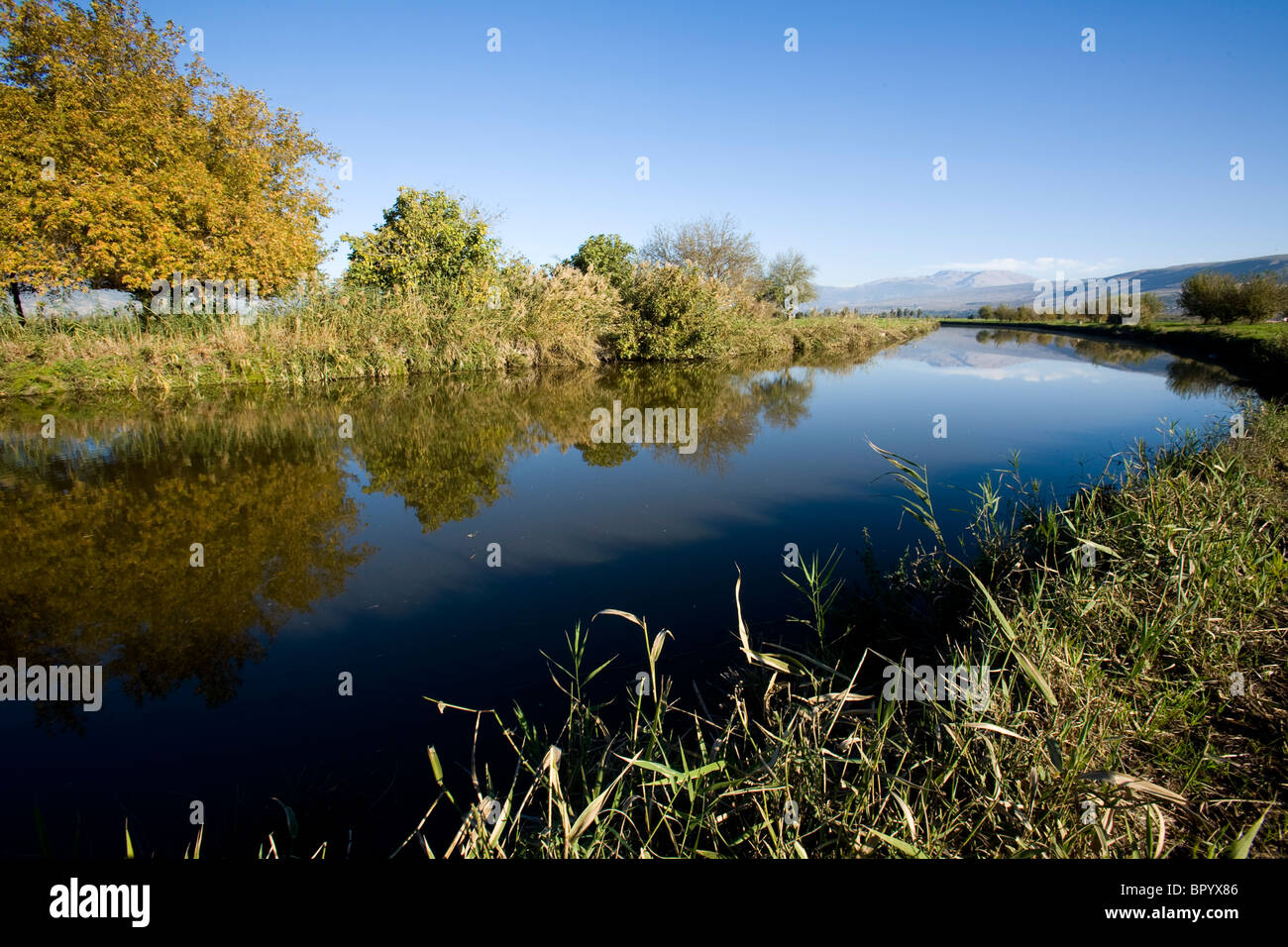 Photograph of the Chula pond in the Upper Galilee Stock Photo - Alamy