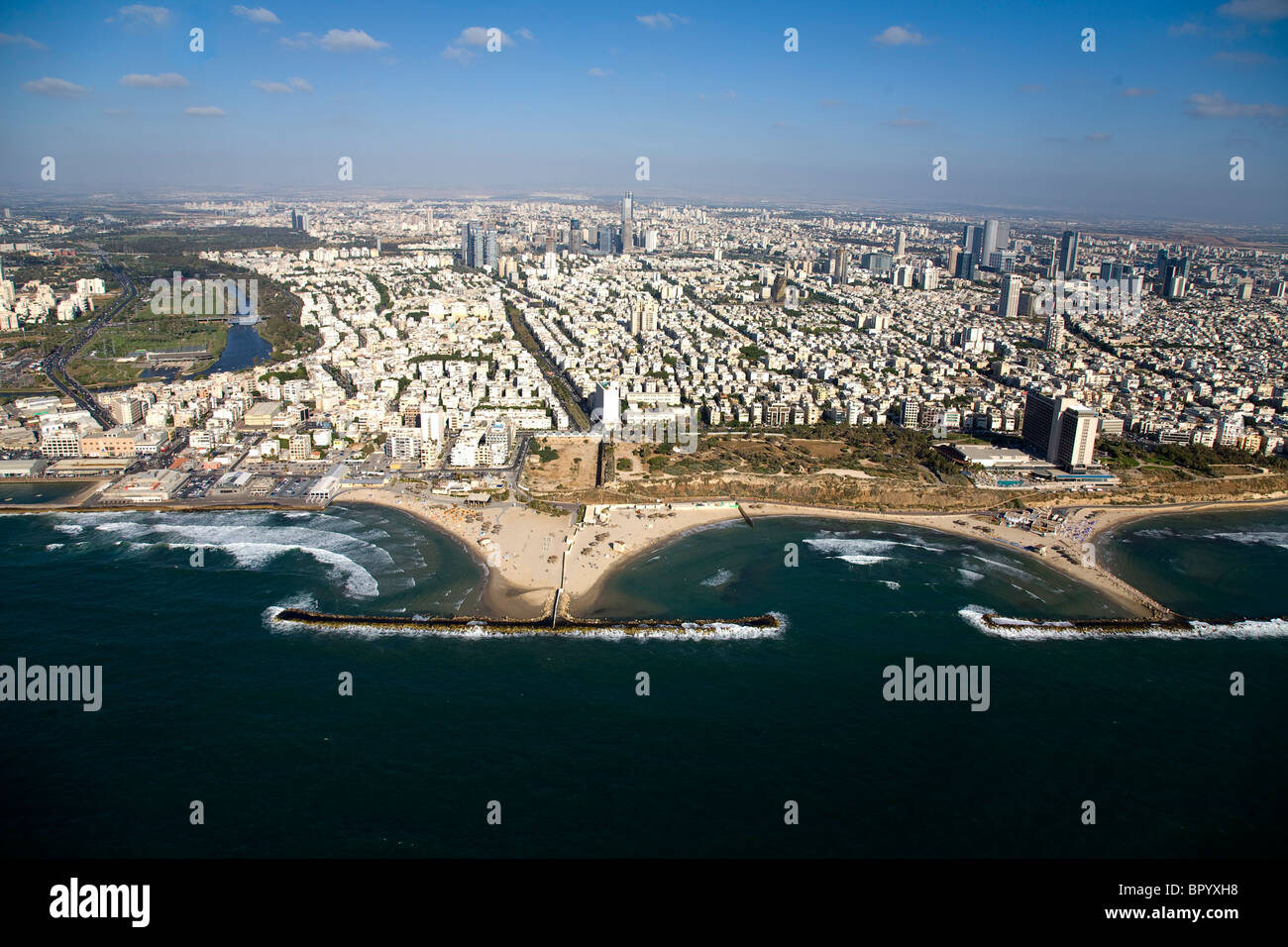 Aerial view tel aviv coastline hi-res stock photography and images - Alamy