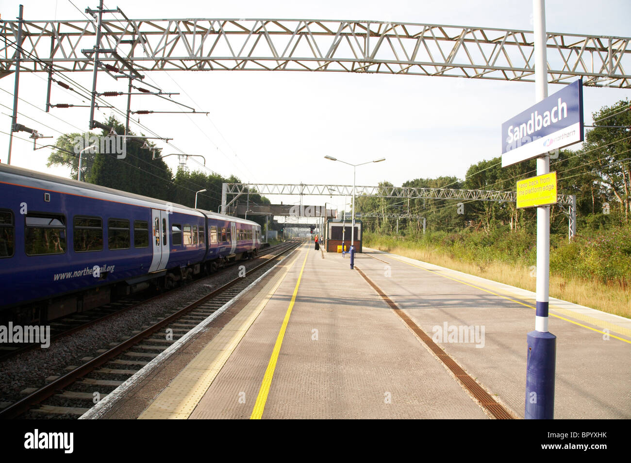 Train at Sandbach railway station Cheshire UK Stock Photo - Alamy