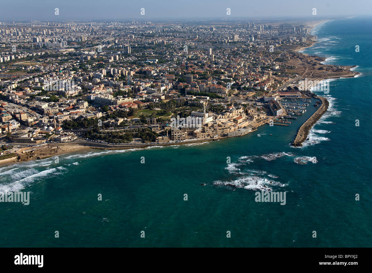 Aerial photograph of the port of Jaffa Stock Photo - Alamy