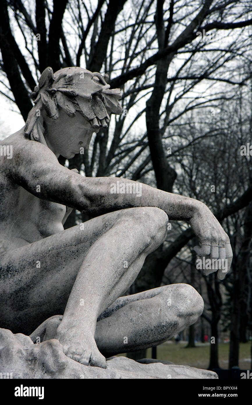 Statue in the central park in New York Stock Photo - Alamy