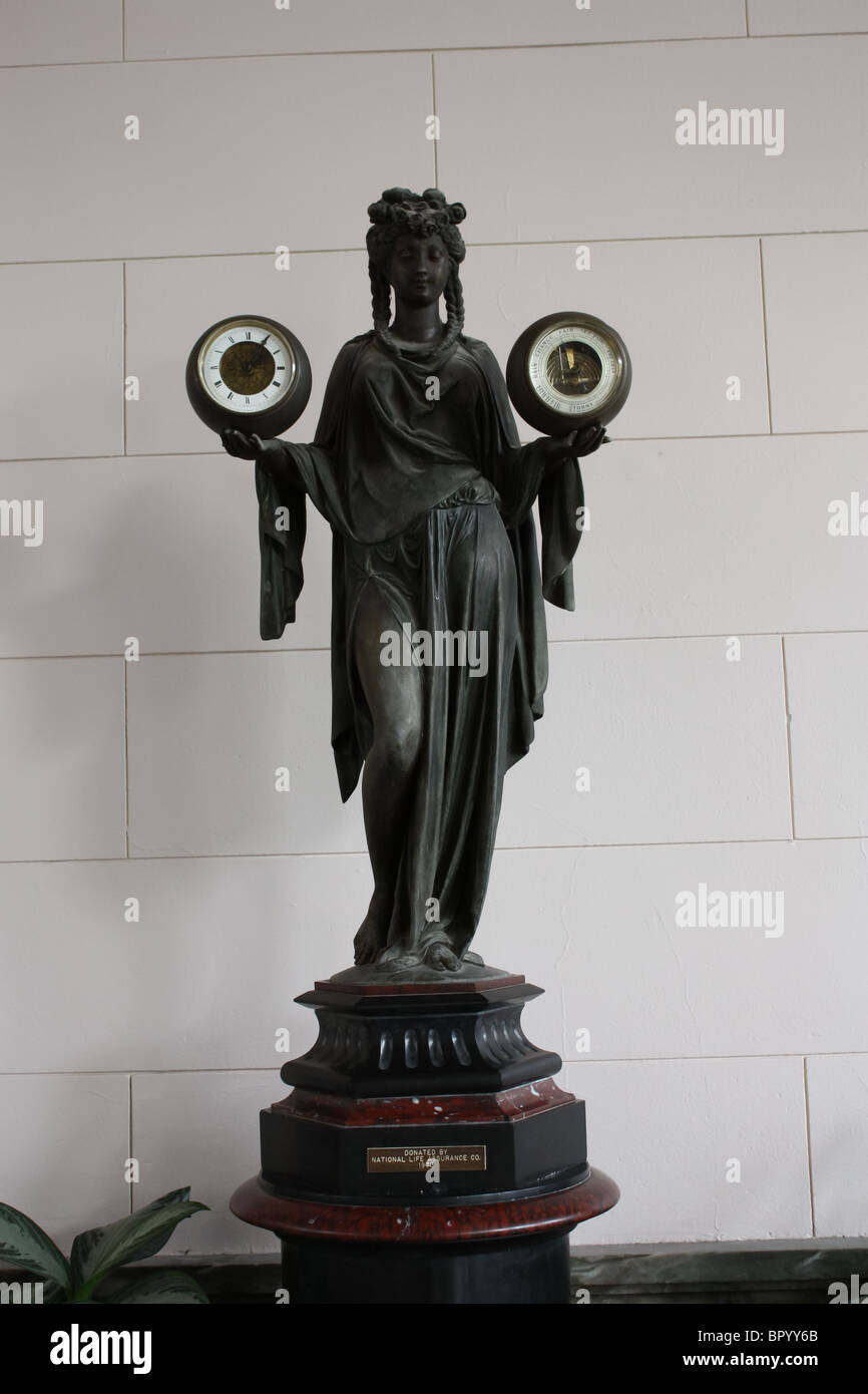 retro vintage sculpture thermometer Stock Photo - Alamy