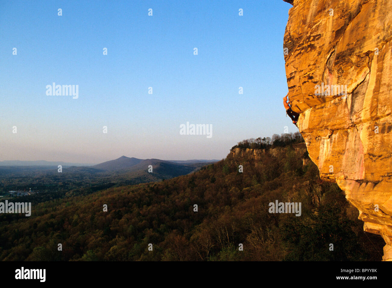 Jerry Roberts climbing on Lookout Mountain near Chattanooga, TN Stock ...