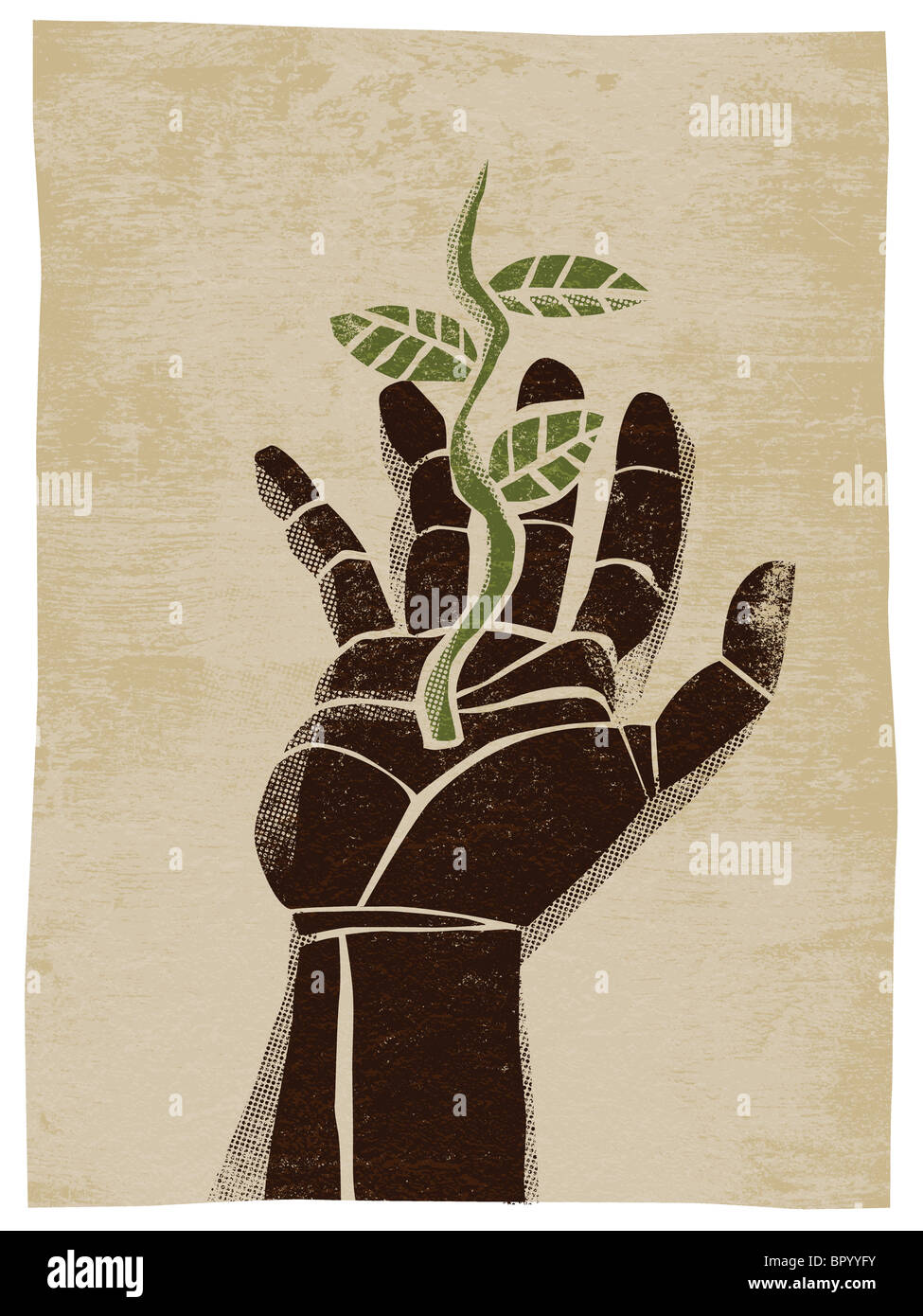 Hand plant illustration hi-res stock photography and images - Alamy