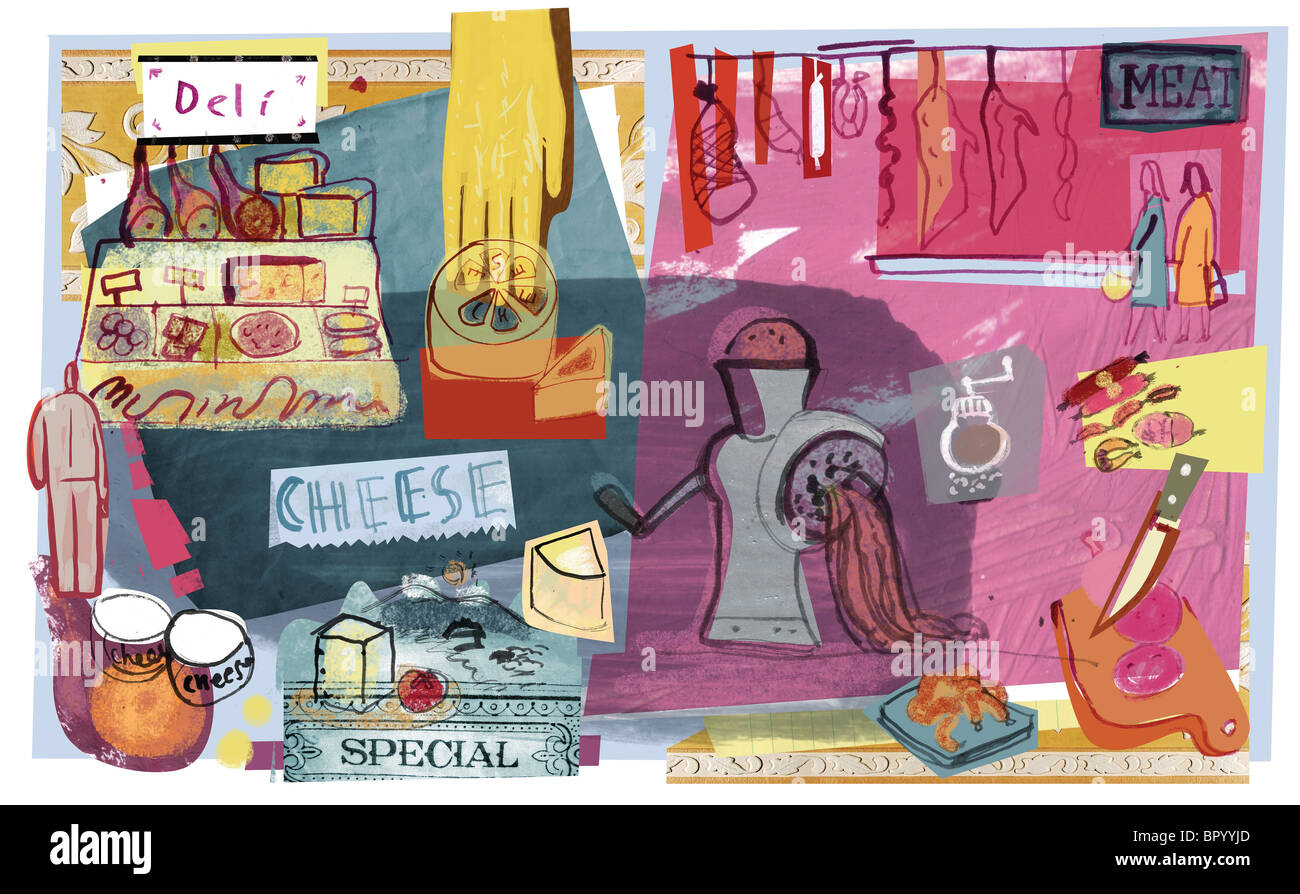 Food stall variety dairy meat hi-res stock photography and images - Alamy