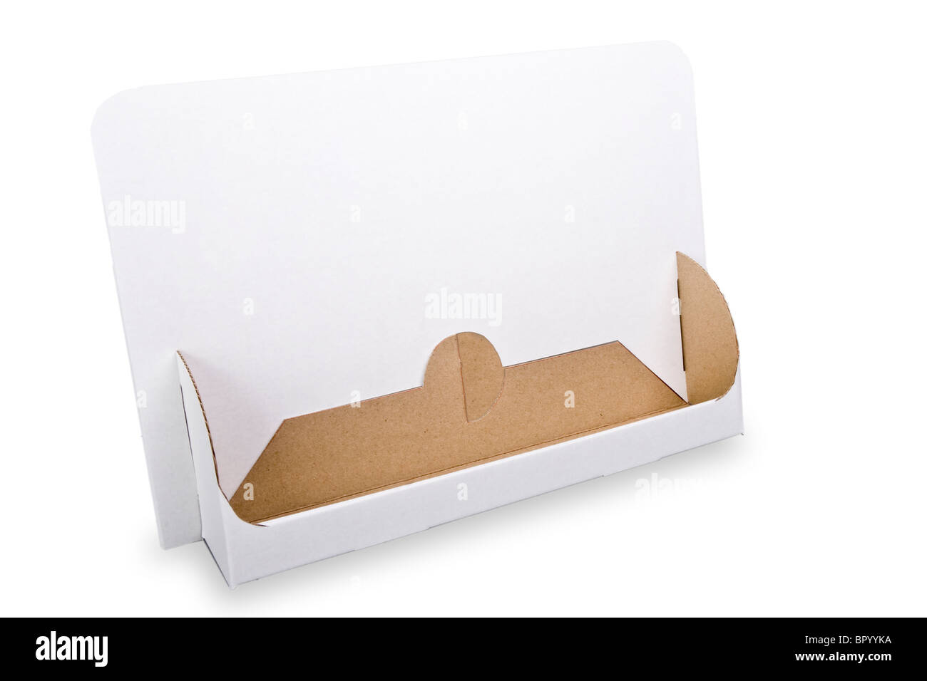 Corrugated cardboard counter top display unit Stock Photo - Alamy