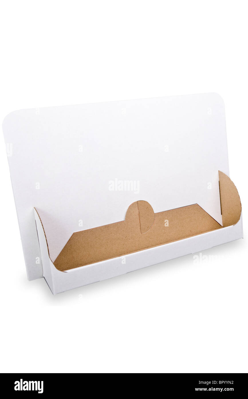 Corrugated cardboard counter top display unit Stock Photo - Alamy