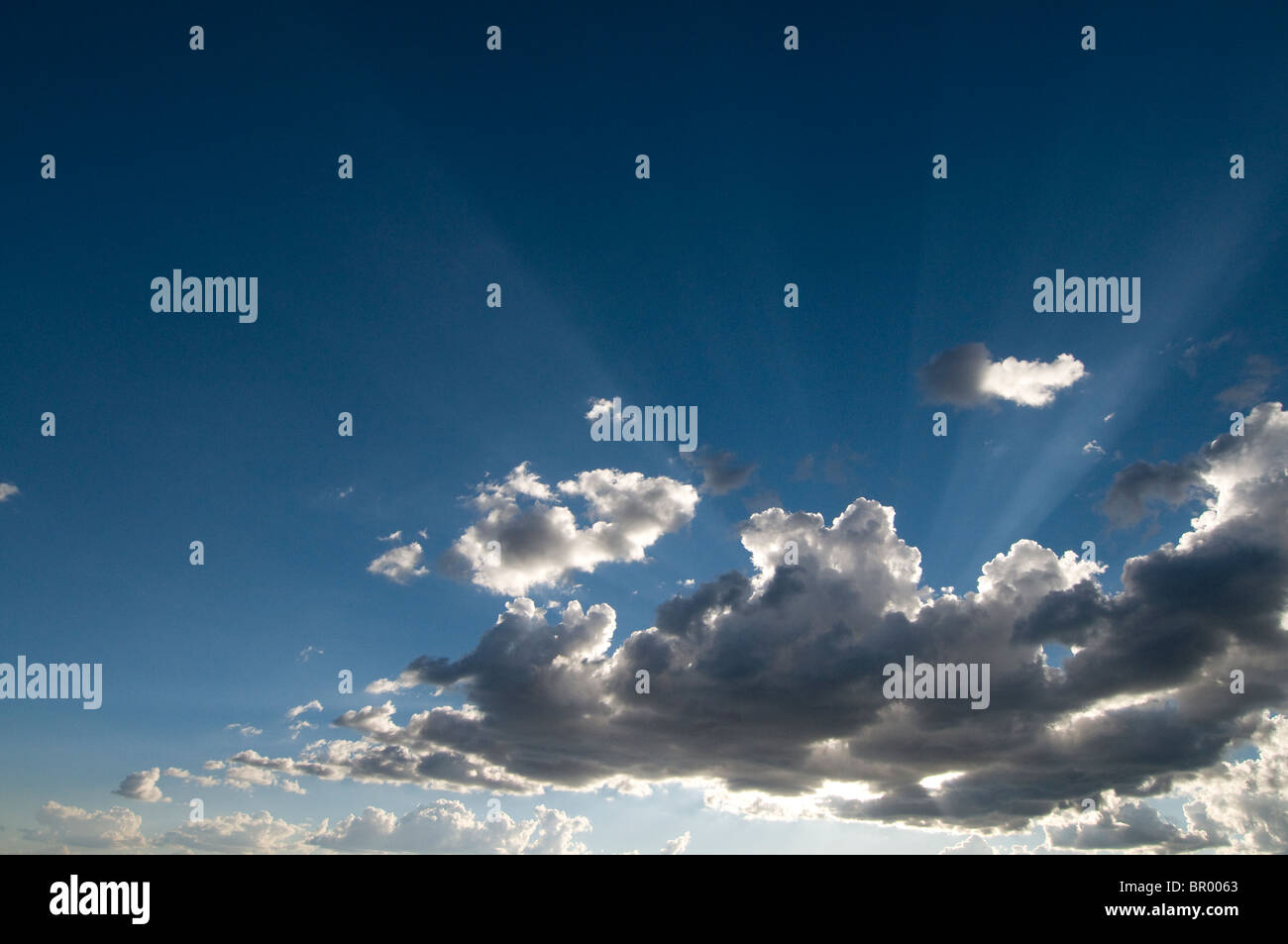 Clouds sunburst over Grand Canyon Arizona Stock Photo - Alamy