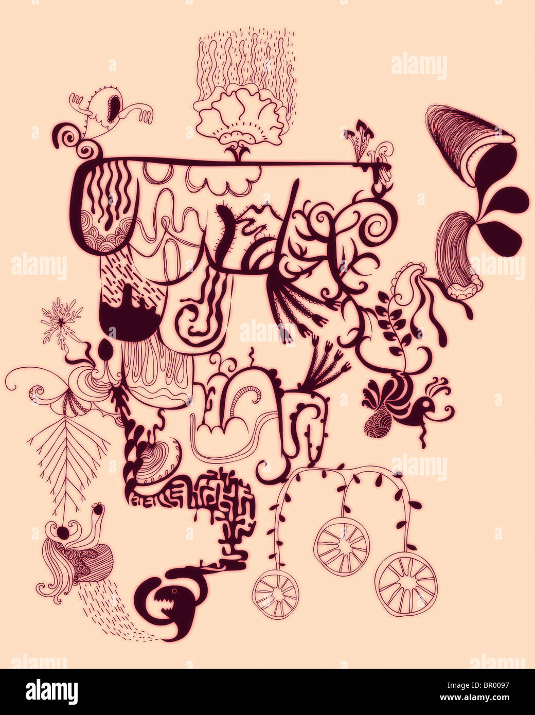 Floral design shapes hi-res stock photography and images - Alamy