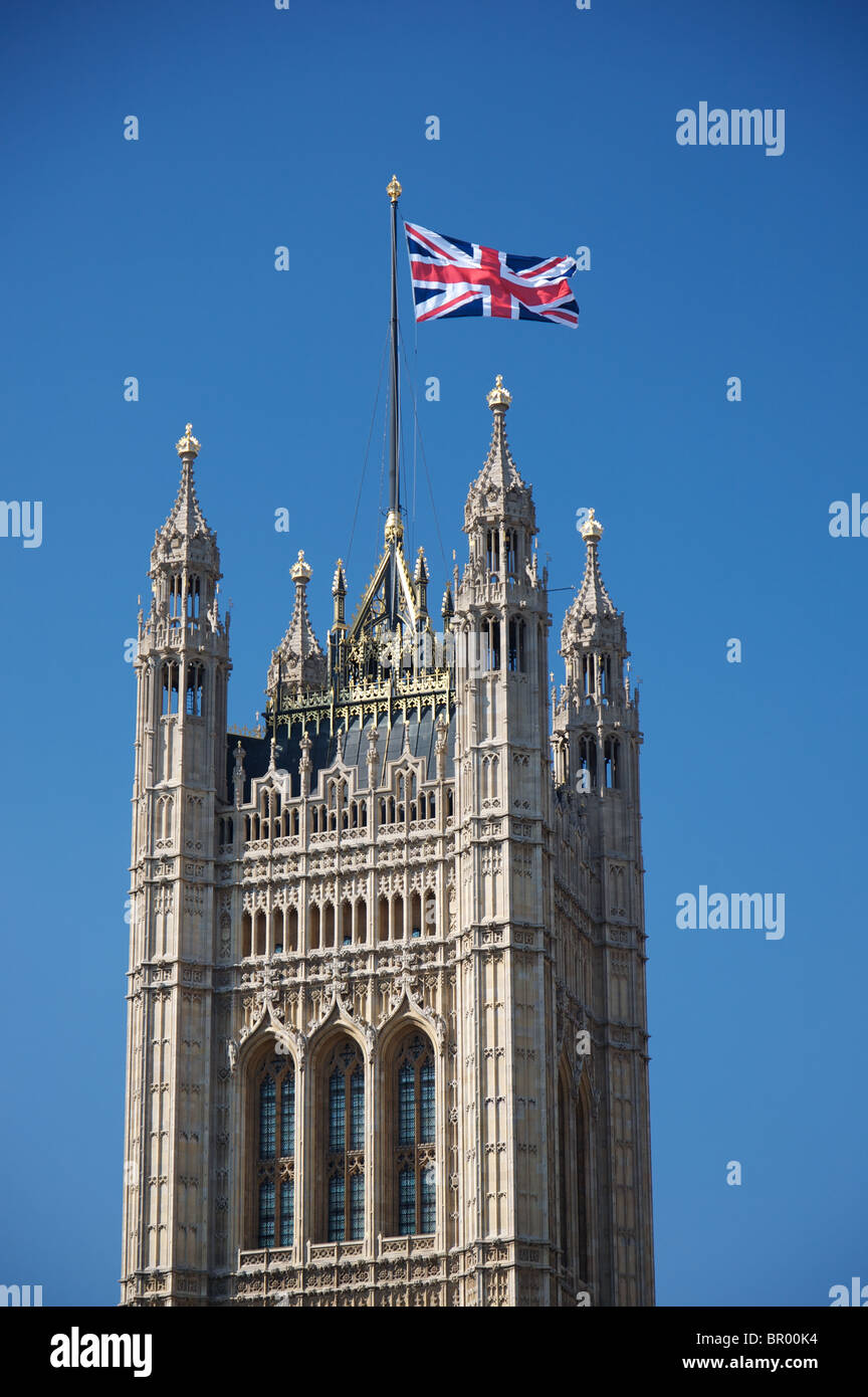 Union flag victoria tower hi-res stock photography and images - Alamy