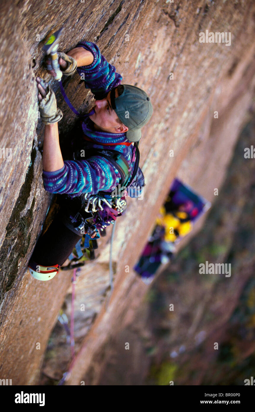 Two men aid climbing Stock Photo - Alamy