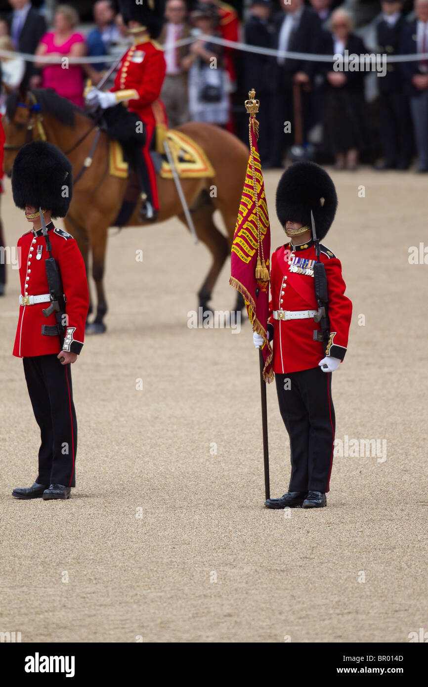 Colour Sergeant Stephen Ross holding the Colour. "Trooping the Colour ...