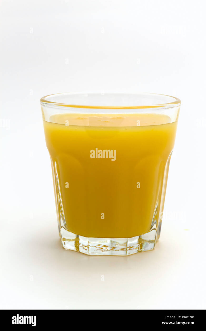 Glass of fresh orange juice Stock Photo - Alamy