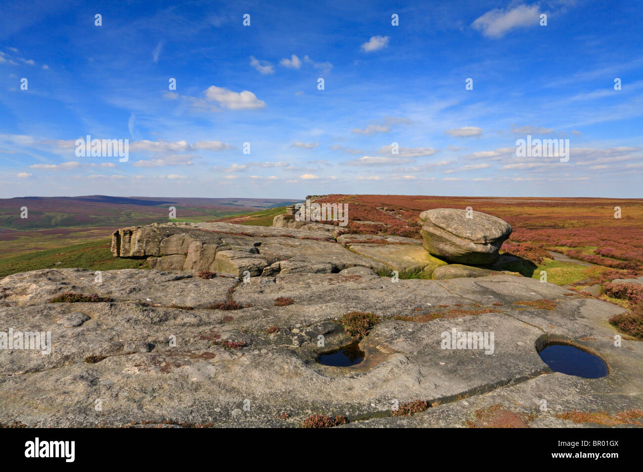 Stanage Edge on the Yorkshire Derbyshire Border, Peak District National ...
