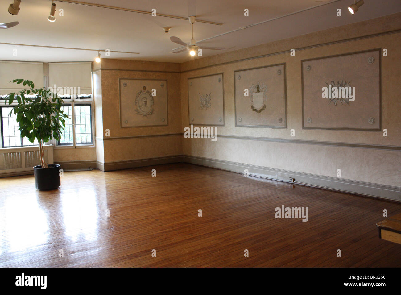 empty big vintage retro game room Stock Photo - Alamy