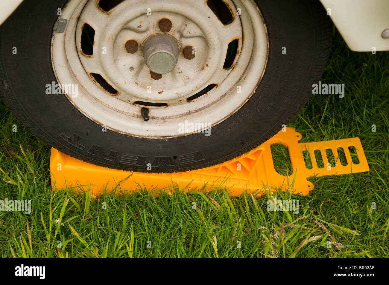 Caravan wheel chock hi-res stock photography and images - Alamy