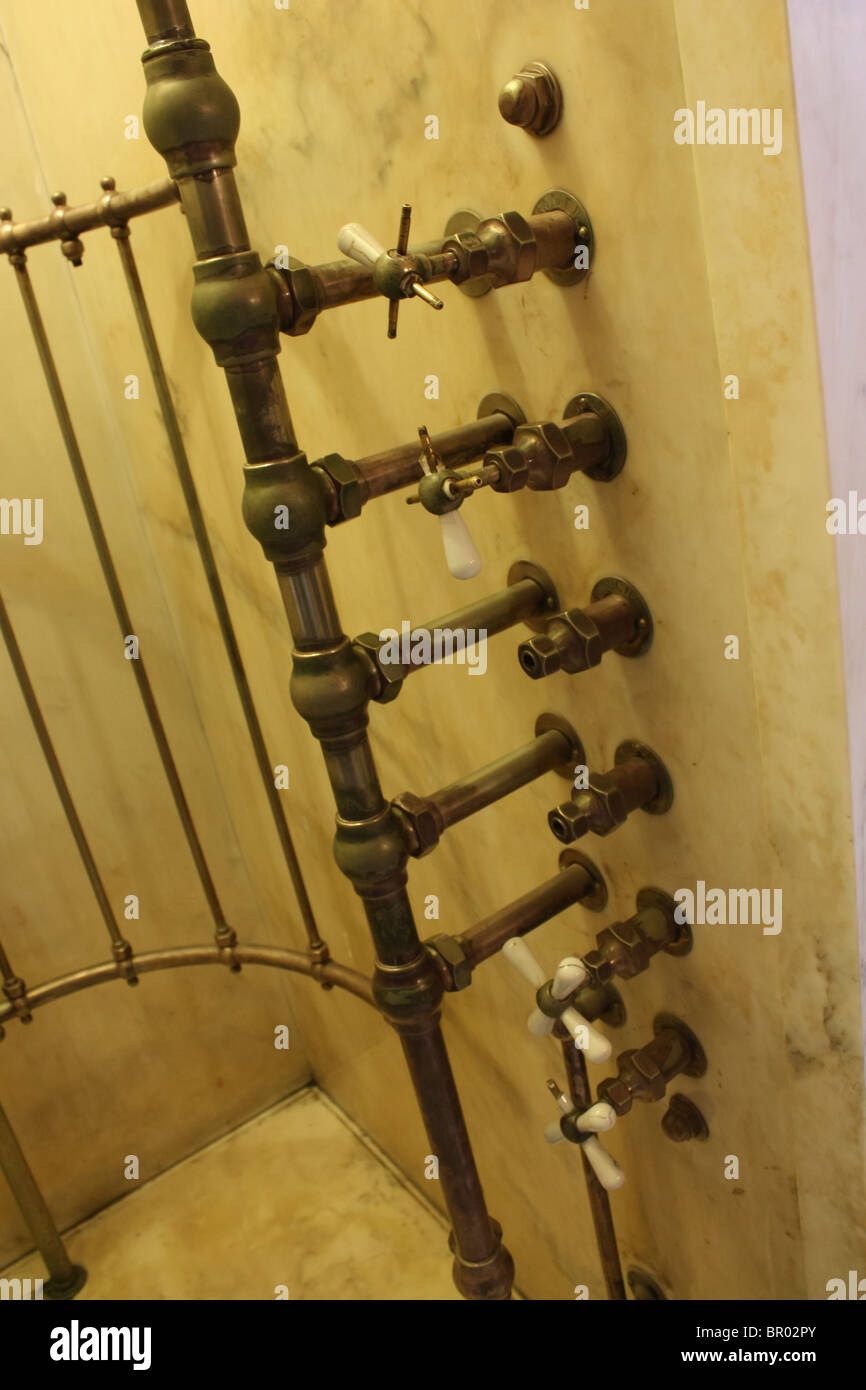 vintage retro shower water tap Stock Photo - Alamy