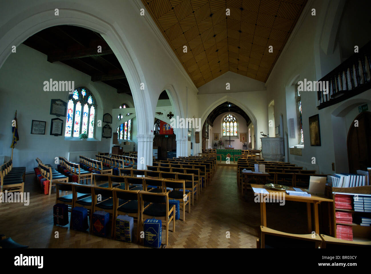Portishead North Somerset UK Parish Church Interior Stock Photo - Alamy
