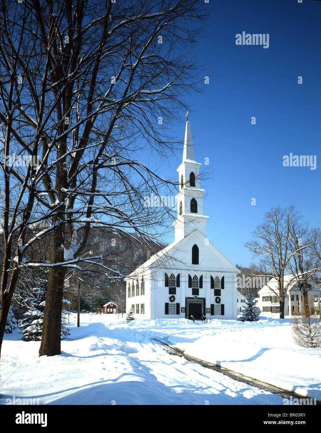 New England Church, Vermont Stock Photo - Alamy