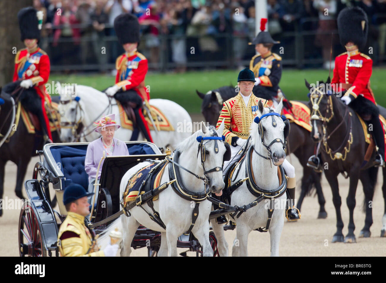 Queen princess diana trooping colour hi-res stock photography and ...