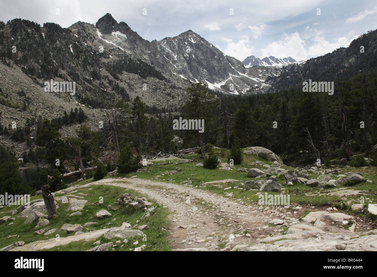 Mount Montanyo and Pic de Sudorn on ascent from Espot to Estany Negre ...