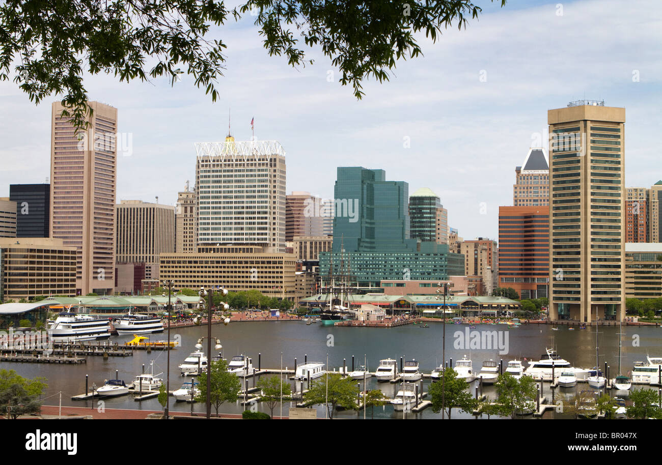 Baltimore skyline boardwalk hi-res stock photography and images - Alamy