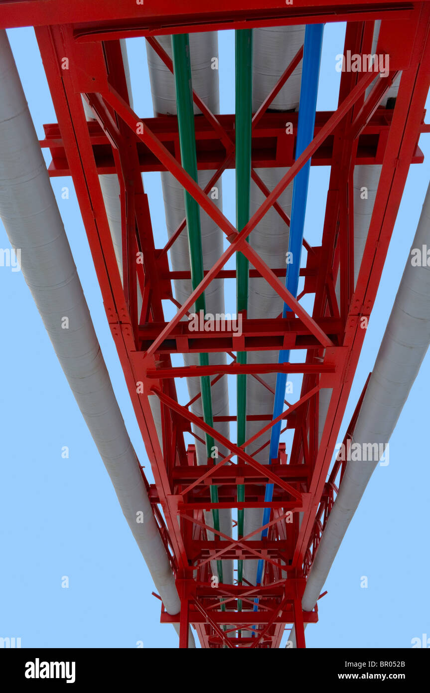 Trunk pipeline isolated on the blue sky with clip path Stock Photo - Alamy