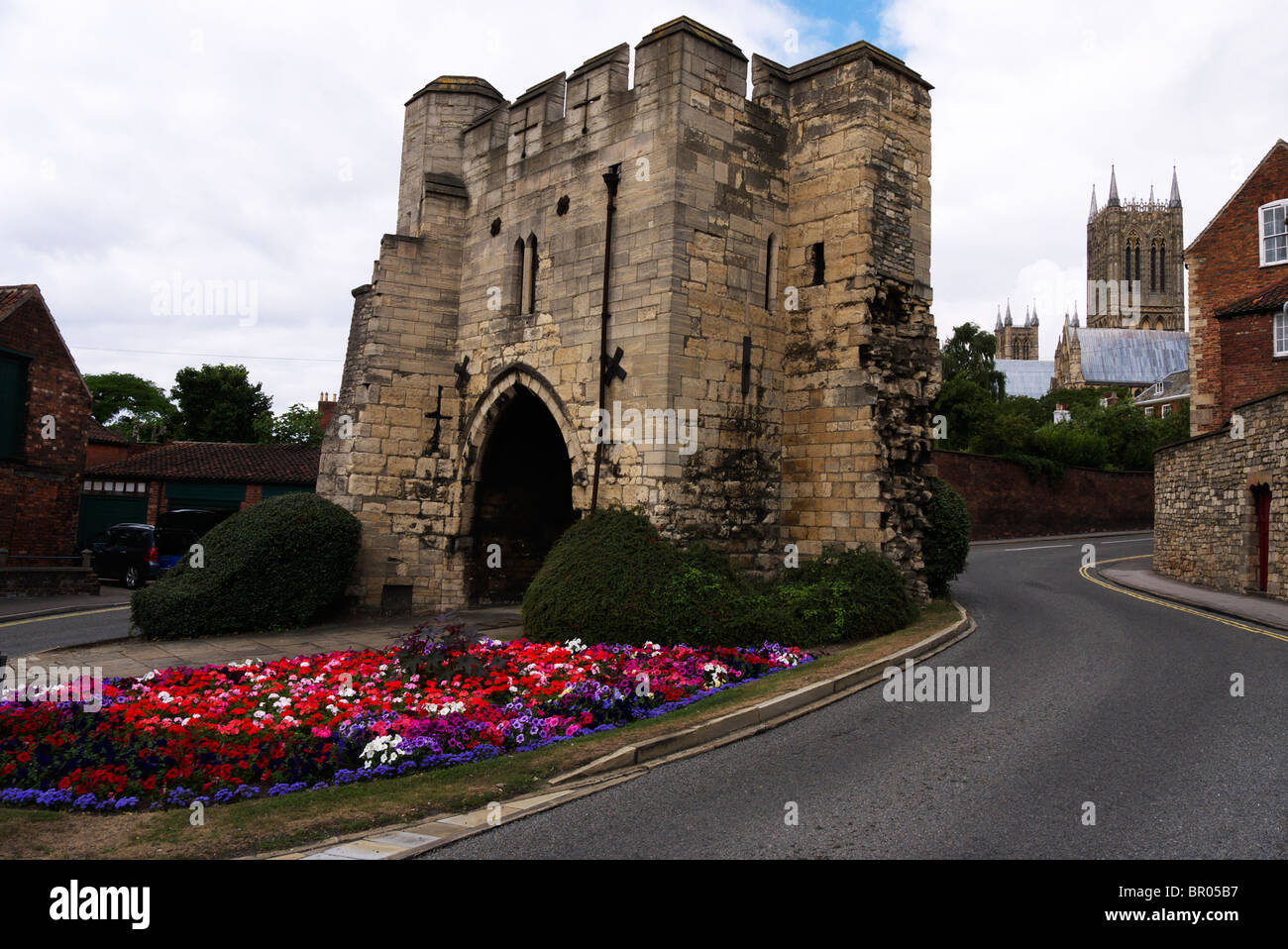 The castle wall has been breached at Pottergate Lincoln to allow the ...