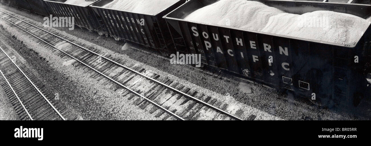 Train wagons filled with refined sand Stock Photo - Alamy