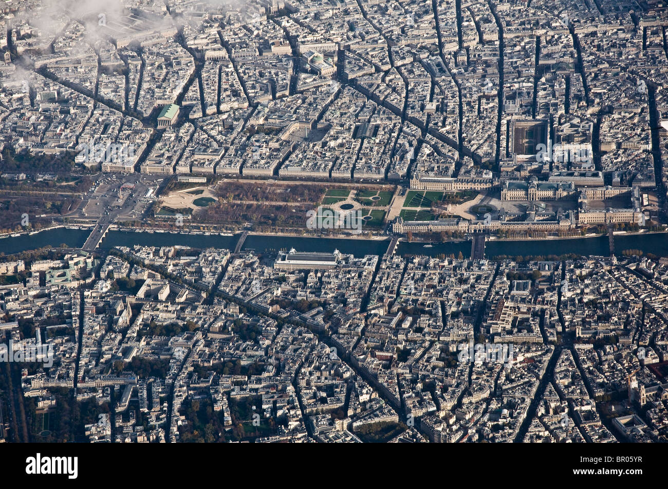Louvre aerial view hi-res stock photography and images - Alamy