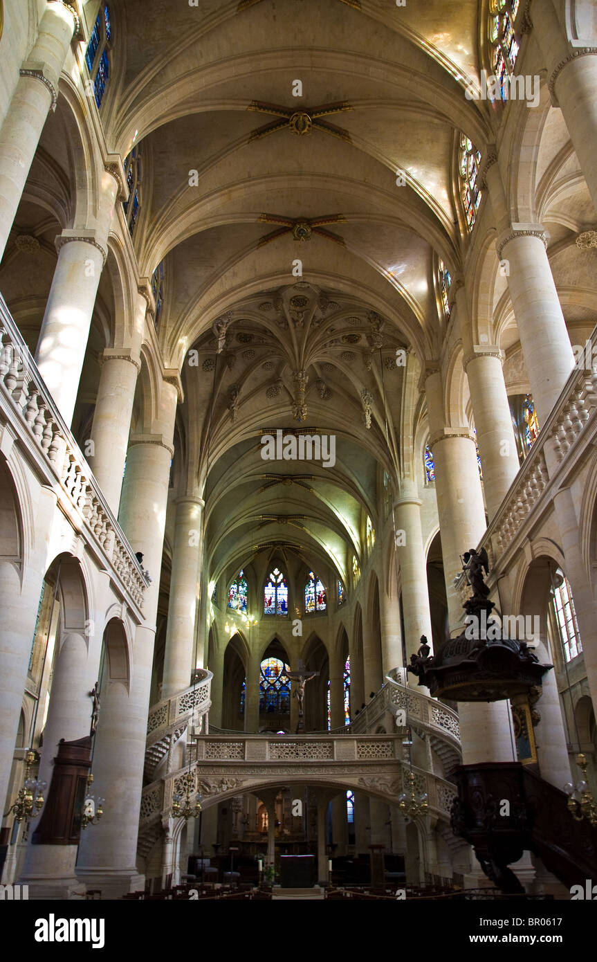 Interior of the cathedral of st etienne hi-res stock photography and ...