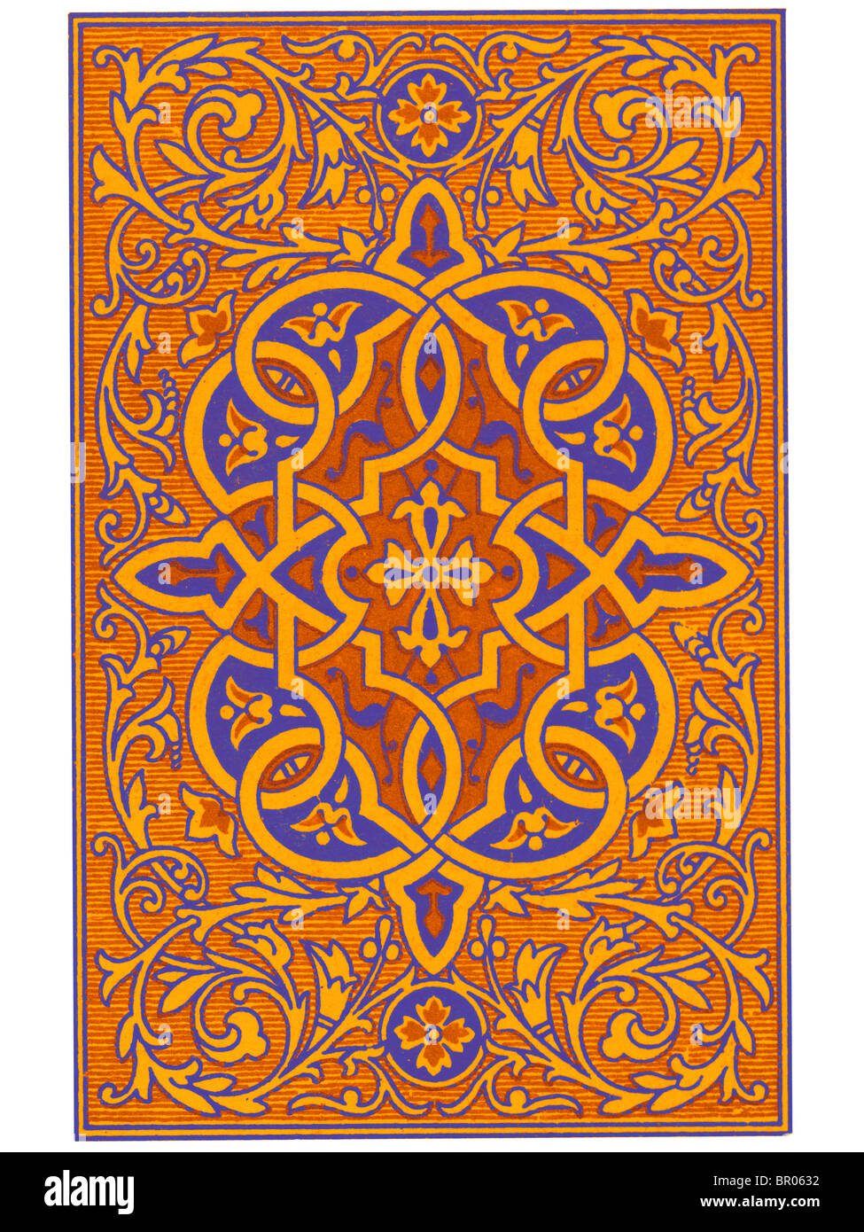 Ornate decoration on the backside of a deck of cards Stock Photo - Alamy