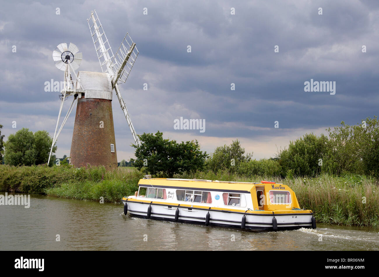 Turf Fen windmill near How Hill on the River Ant, part of the Norfolk ...