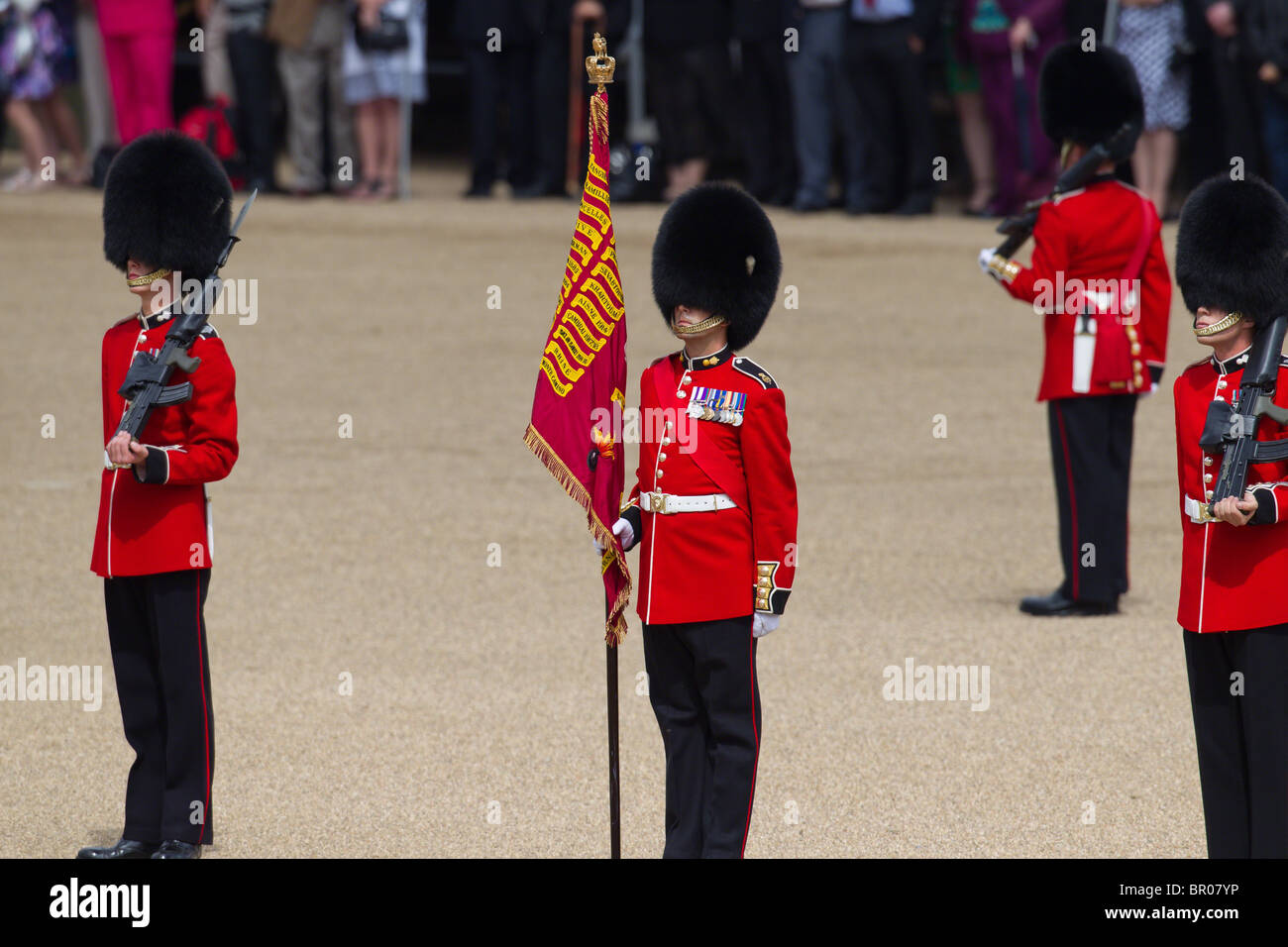 Colour Sergeant Stephen Ross holding the Colour. "Trooping the Colour ...