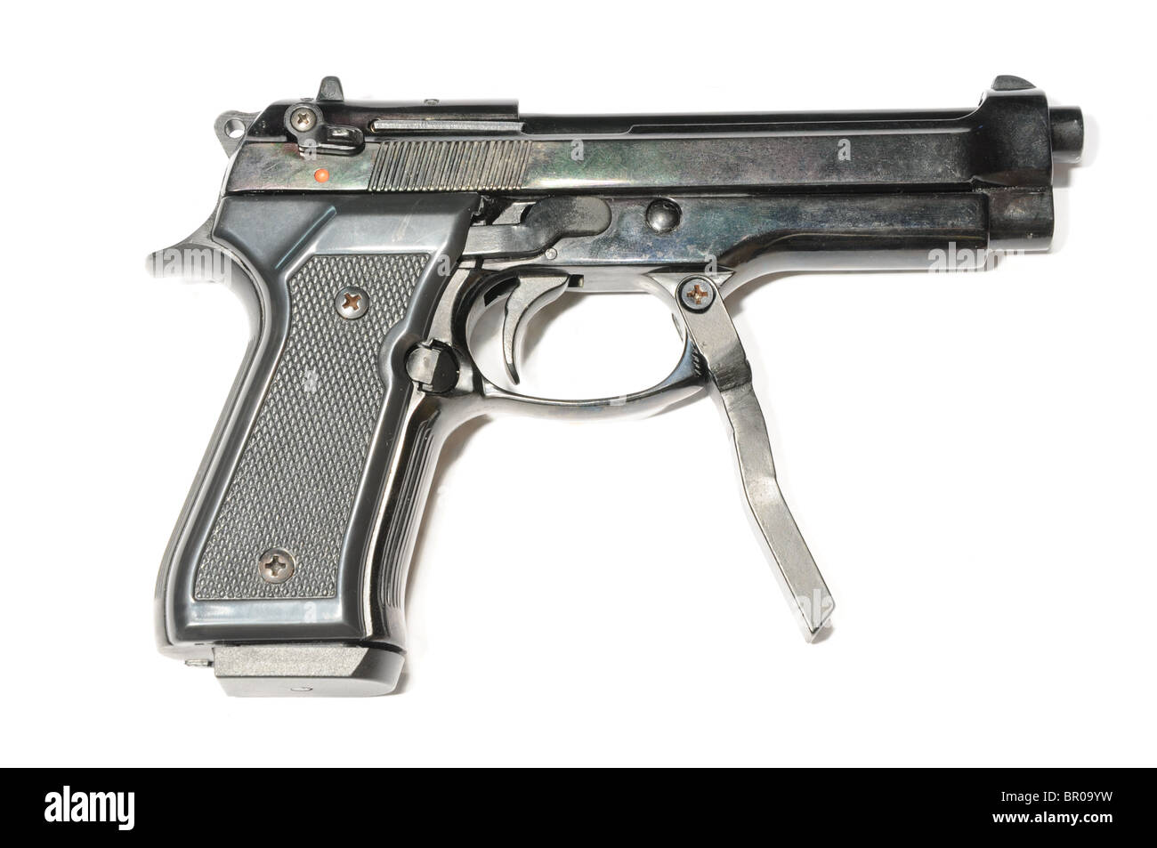 Small pistol with handle in front of the trigger Stock Photo - Alamy