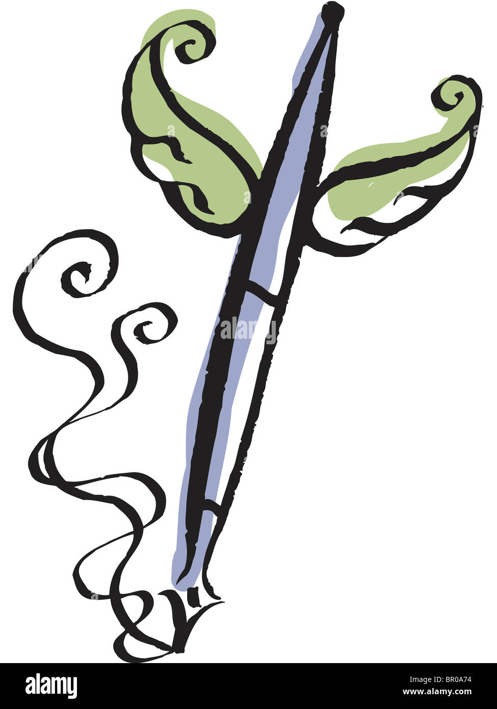 Writing fountain pen with wings Stock Photo - Alamy