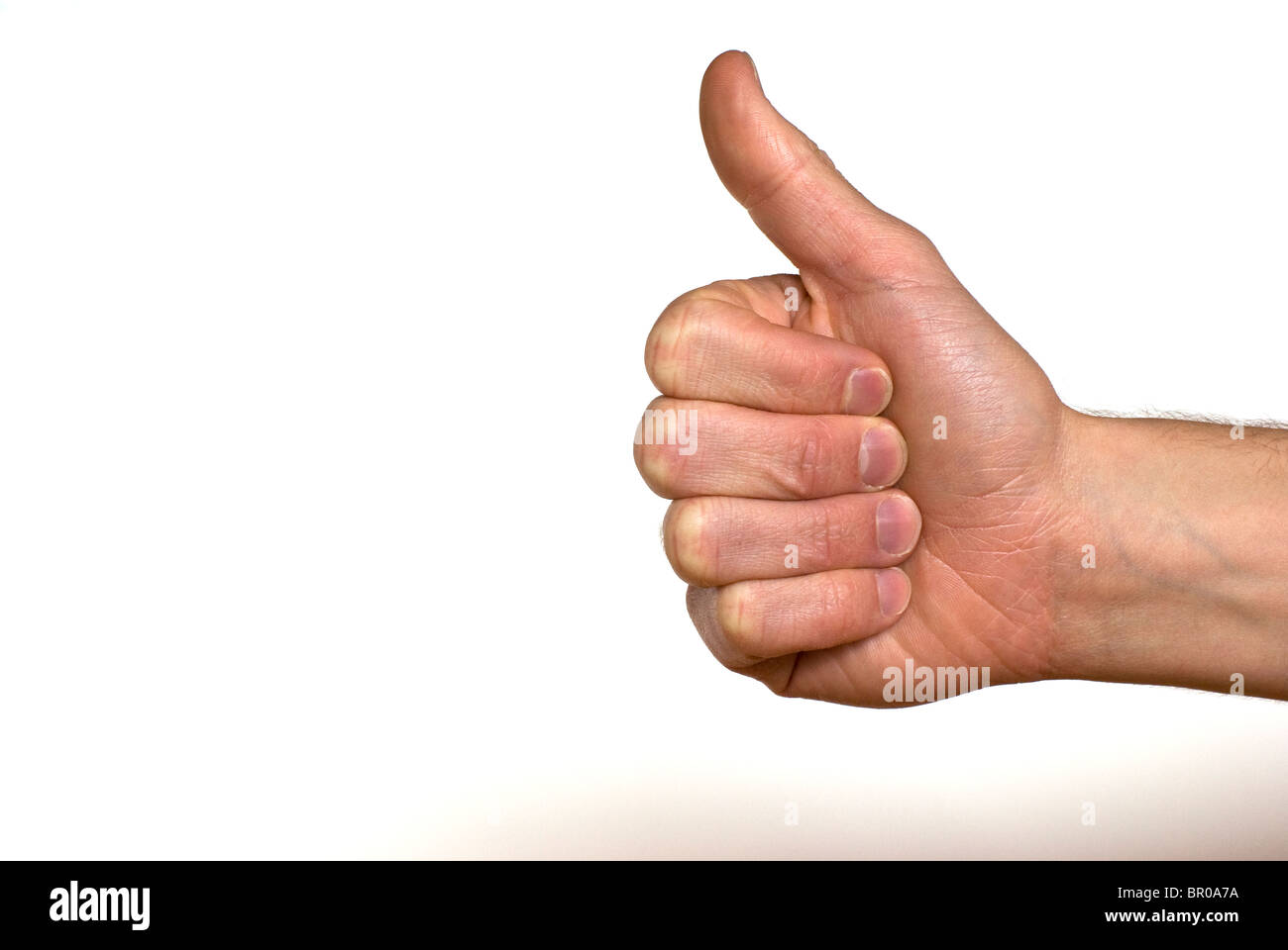 Male Hand showing number one Stock Photo - Alamy