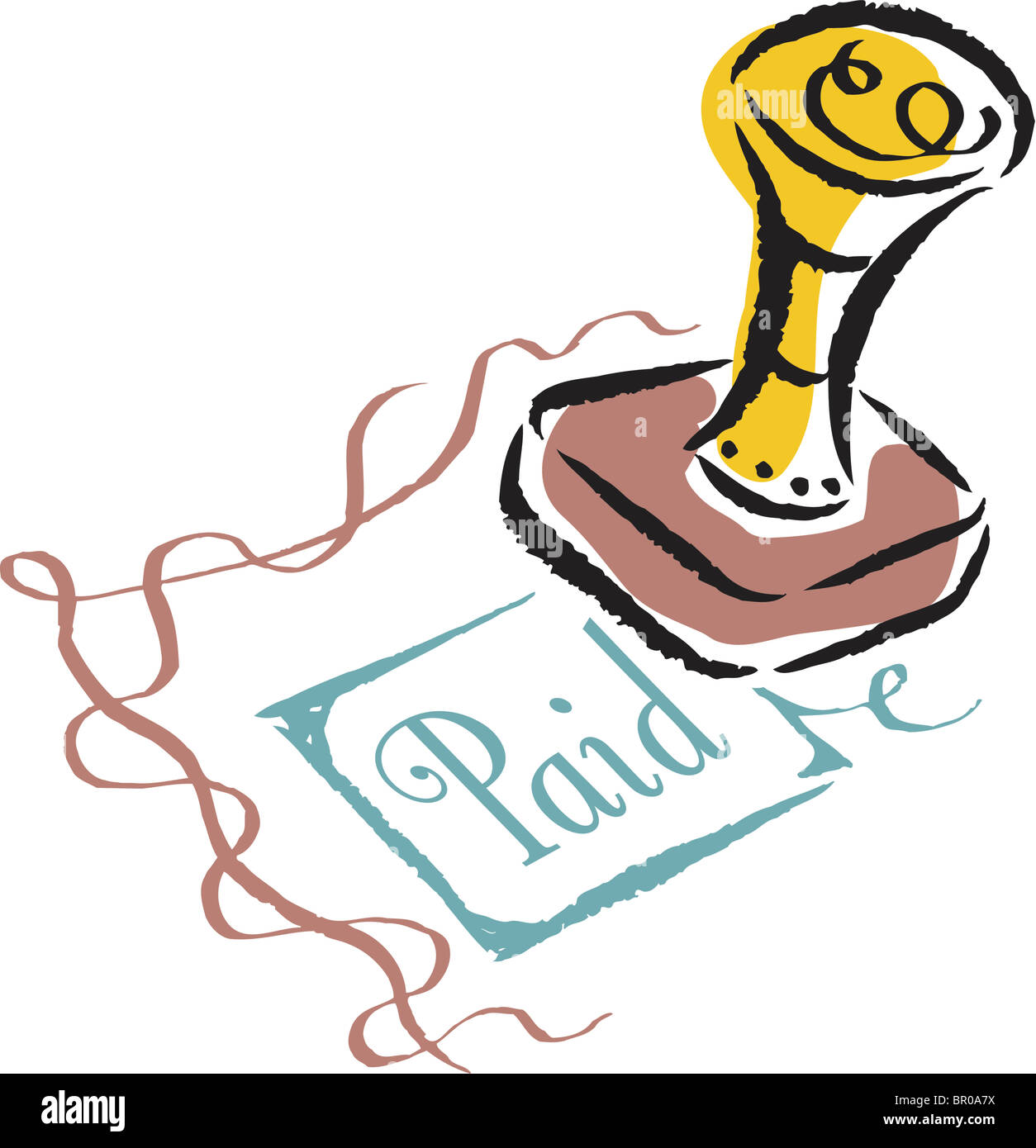 Paid stamp hi-res stock photography and images - Alamy