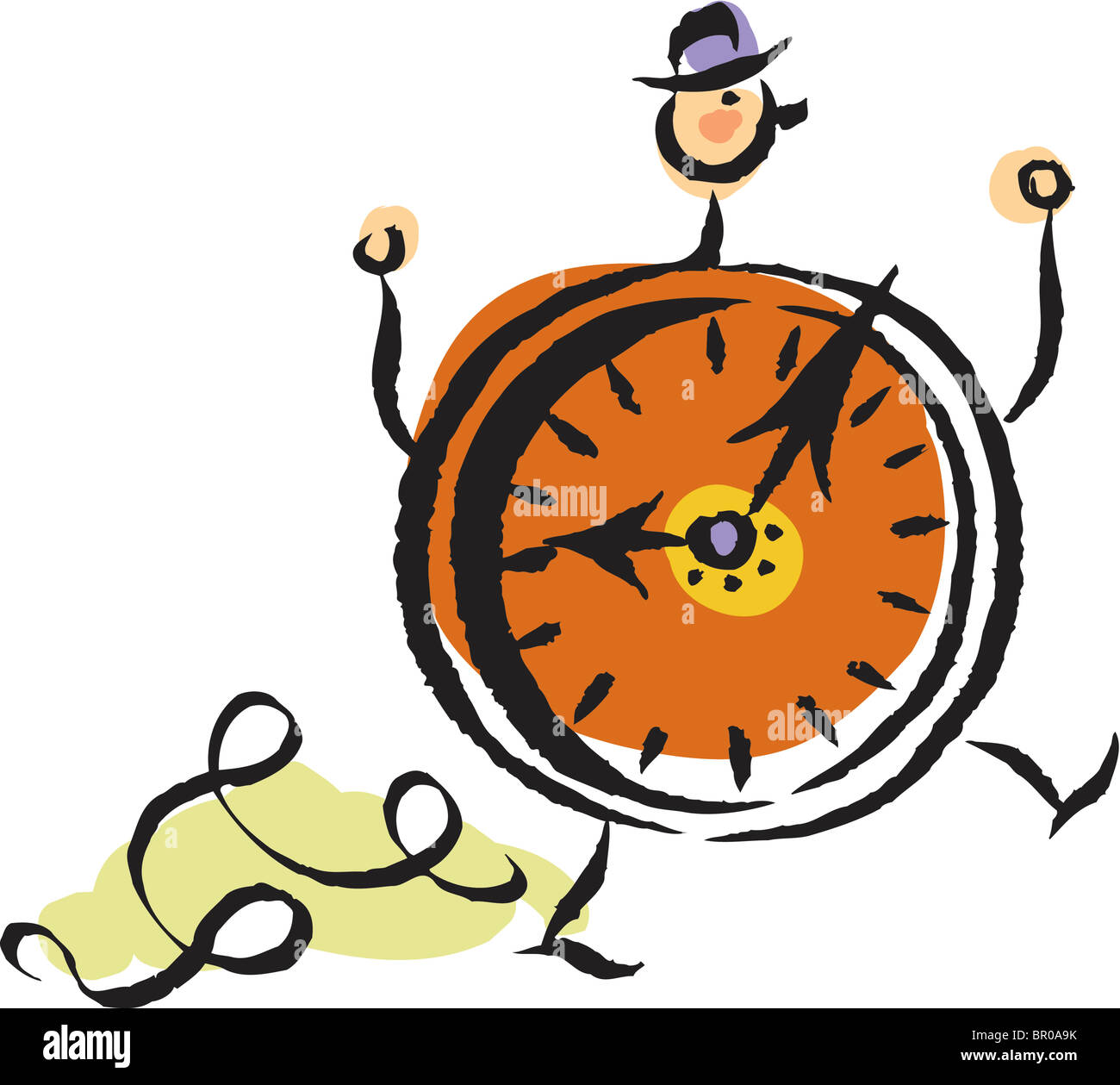 Body clock illustration Cut Out Stock Images & Pictures - Alamy