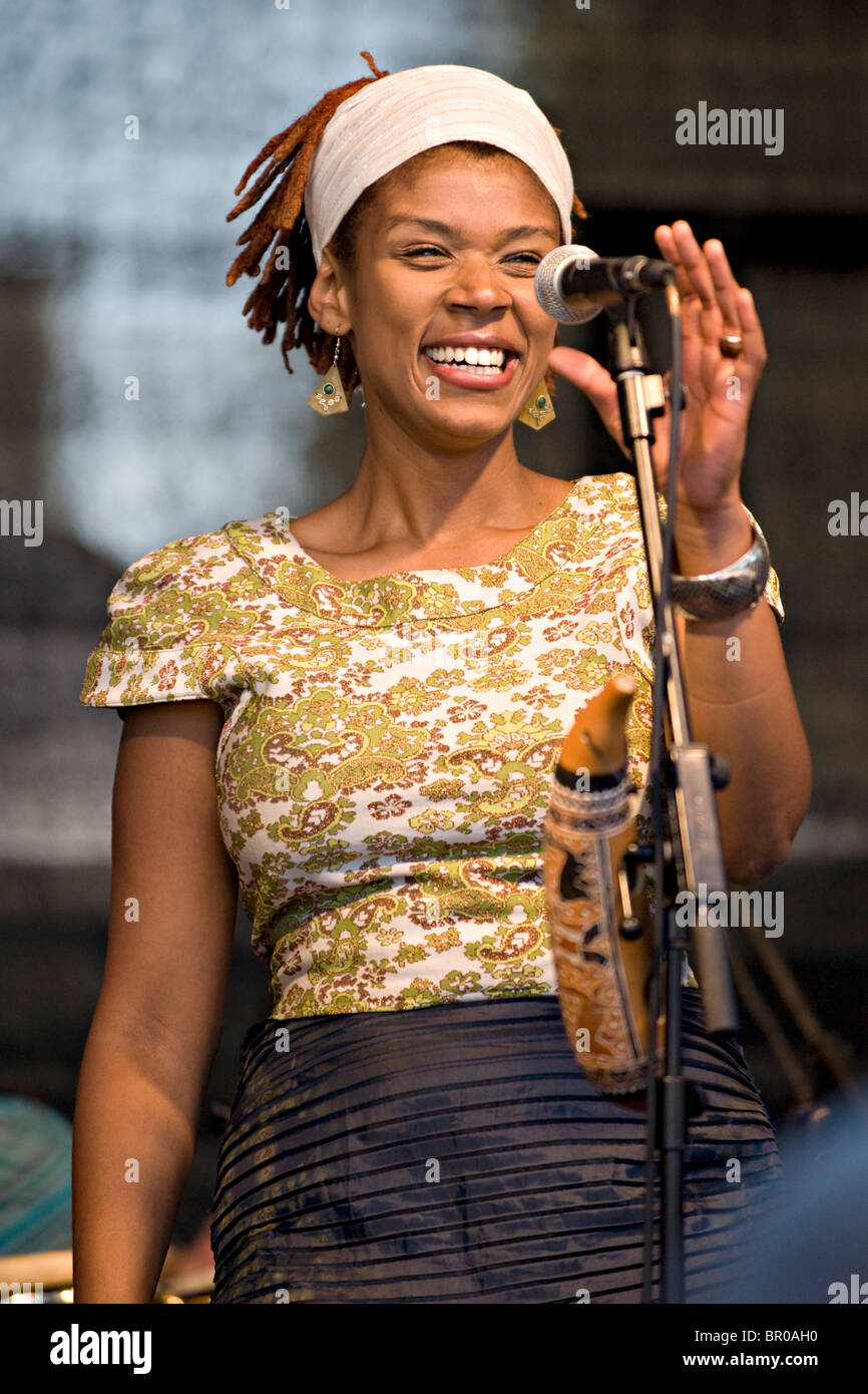 Jazz singer Carmen Souza performing at the Tunbridge Wells Mela Stock ...