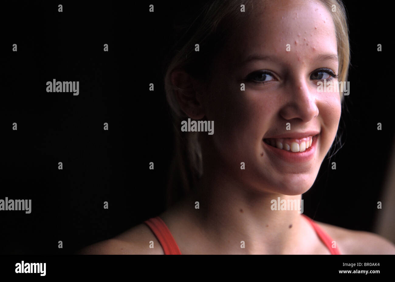 A headshot of a teenage female athlete Stock Photo - Alamy