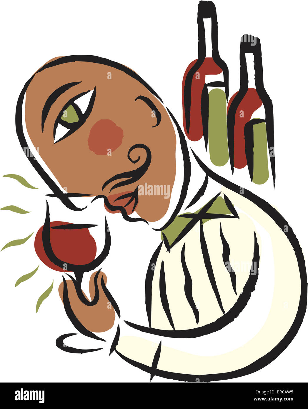 Man sniffing a glass of wine Stock Photo - Alamy