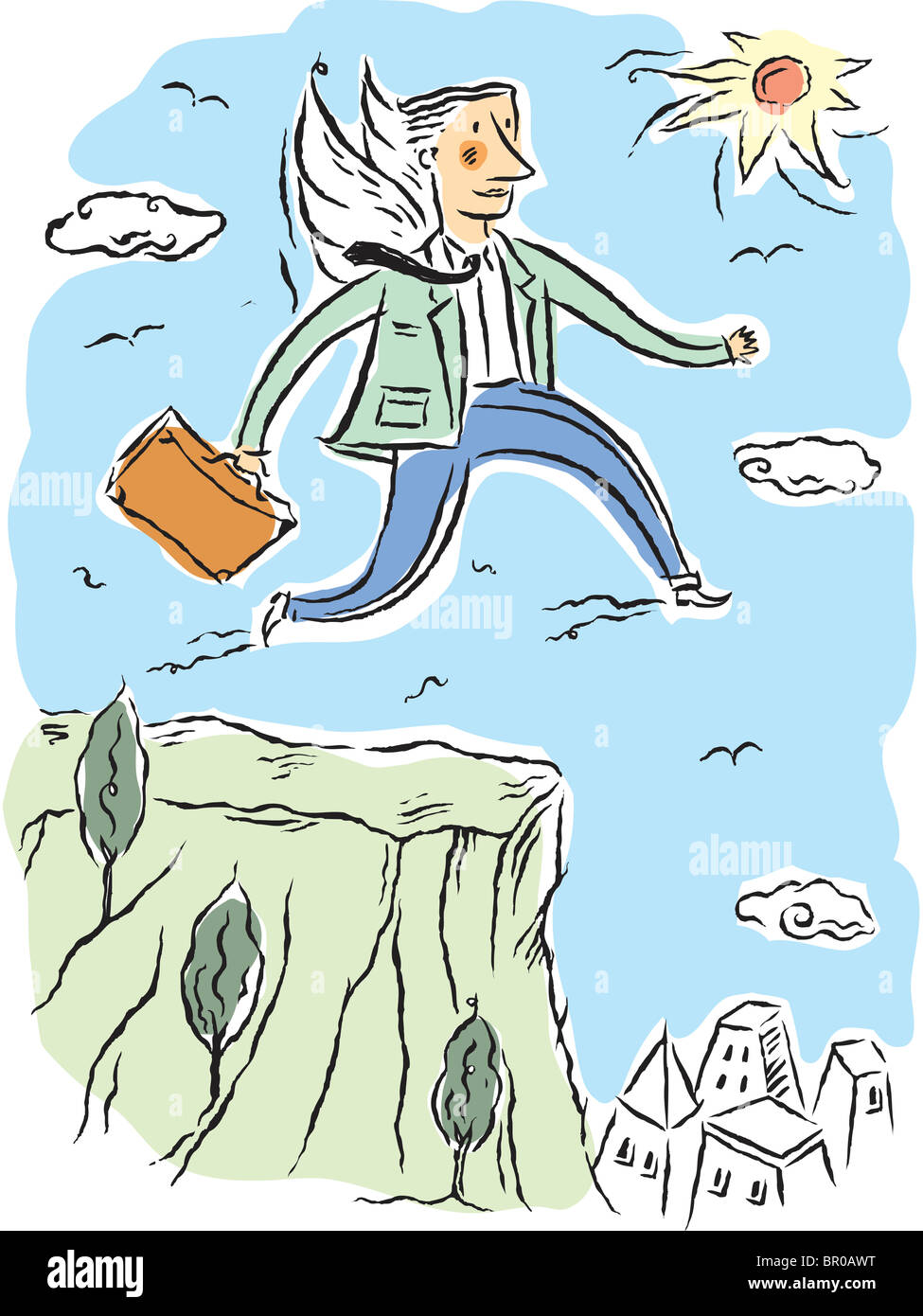 Leap from cliff hi-res stock photography and images - Alamy