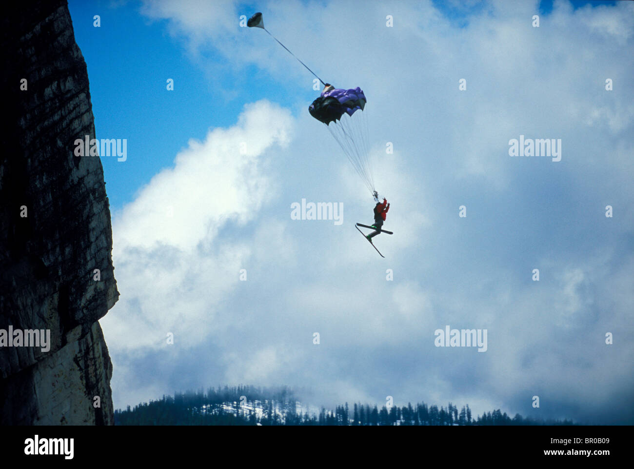 Ski-BASE jumper near Lake Tahoe Stock Photo - Alamy