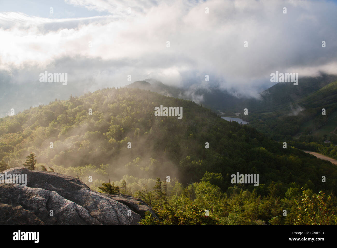 Franconia Notch State Park from Bald Mountain in the White Mountains ...
